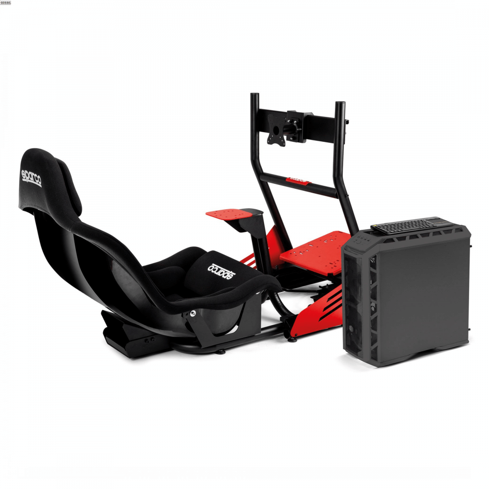 Sparco Evolve GP Sim Racing Cockpit With Gaming PC Setup > GSM SportSeats4u