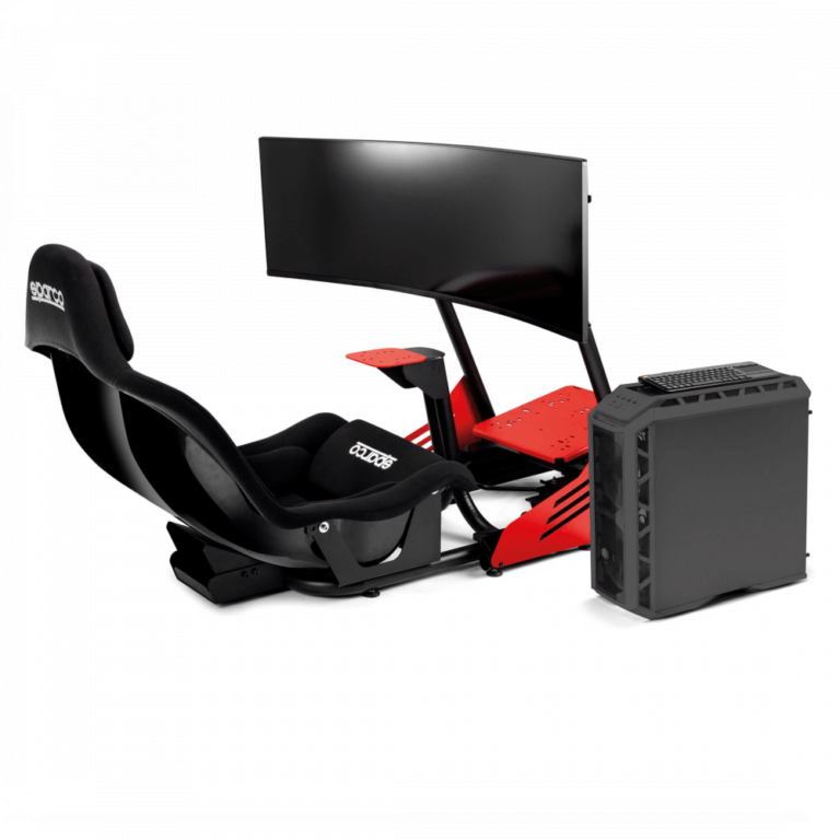 Sparco Evolve GP Sim Racing Cockpit With Gaming PC Setup > GSM SportSeats4u
