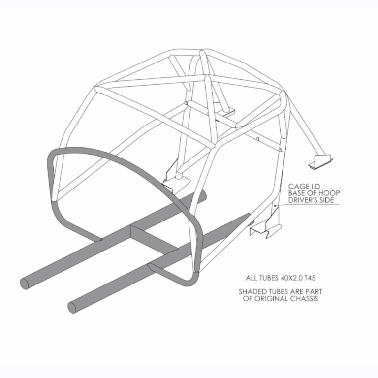 Custom Cages AC Cobra Daytona Historic T45 Roll Cage