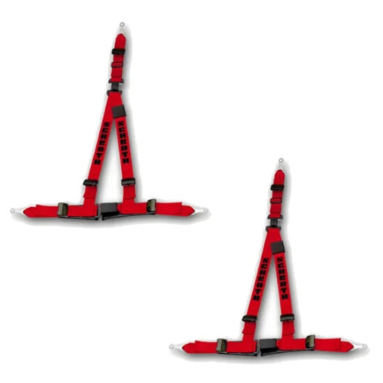 2 Schroth Rallye ASM 3 point Red harness belts > GSM SportSeats4u