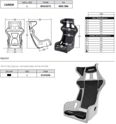 Sabelt X-Pad Carbon FIA Motorsport Seat > GSM SportSeats4u